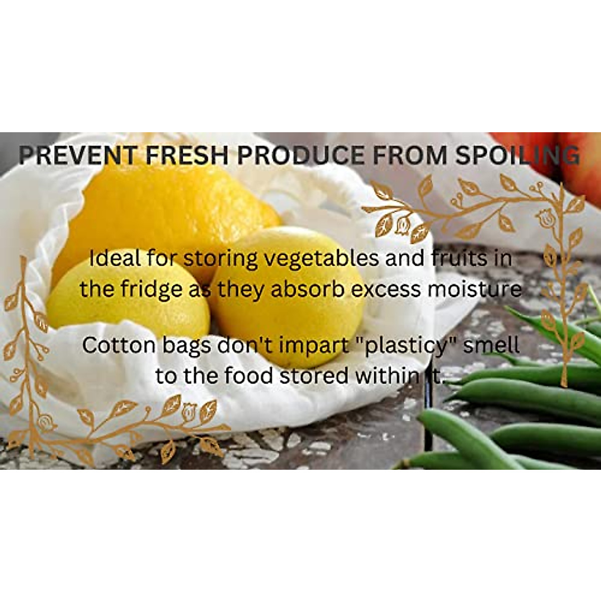 Food Grade Cotton Fabric Bags 4-Pack Reusable - Organic Storage Bulk Bags - Produce Drawstring Muslin Bags - Reusable Natural Cloth Flour Sack Bags - Grain Bags -19 x 16 inches