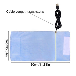 Bottle Warmer, Crystal Velvet USB Portable Travel Mug Milk Warmer Insulated Storage Bag, Sandwich Structure Insulated Safety Design (Blue)