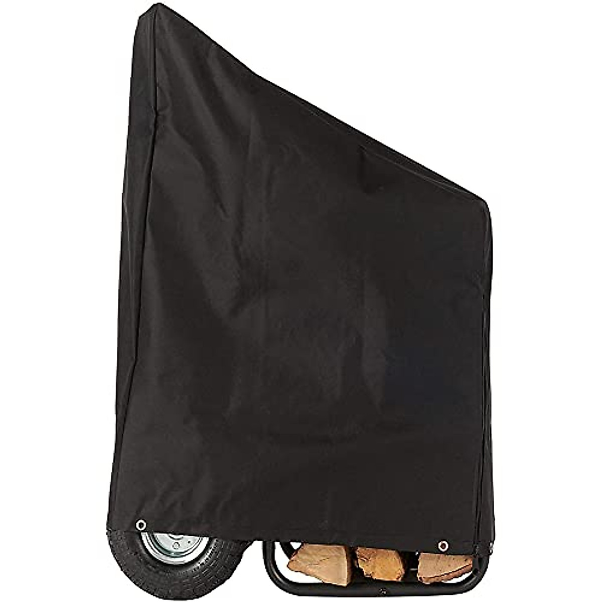 COOSOO Firewood Log Cart Cover Only Waterproof Heavy Duty Outdoor Firewood Protector with Zipper Wood Rack Storage Cover