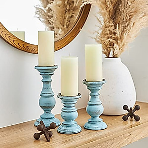 Simply Soson 3x6 Orange Citrus, Peppermint, Lemon Candles Set of 3 | Scented Pillar Scented Candles for Home Scented | Aromatherapy Candles Gifts for Women | Gift for Mom Odor Eliminating Candle