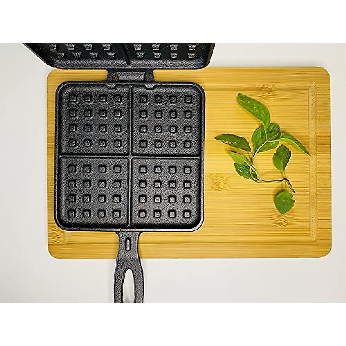 HAWOK Cast Iron Square Waffle Iron Waffle Maker