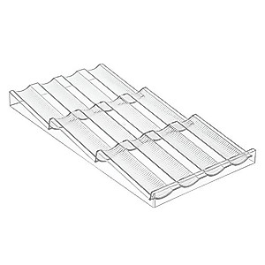 iDesign Linus Spice Rack, Drawer Organizer for Kitchen Storage - Clear