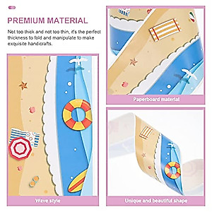 Ciieeo 65Ft Summer Bulletin Board Decorations Summer Beach Classroom Bulletin Board Border Stickers Bulletin Border Rolled Border Trim for Classroom Decor