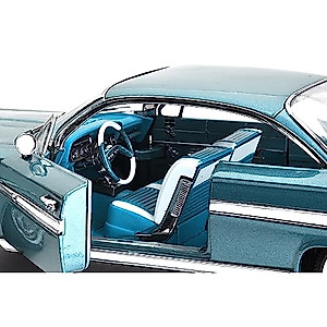 1961 Chevy Impala Sport Coupe Twilight Turquoise Metallic with Turquoise Interior American Collectibles Series 1/18 Diecast Model Car by Sun Star SS-2109