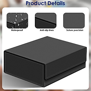 1800+ Card Deck Case for Trading Cards, Leather Magnetic Closure Commander Card Storage Box Magic Card Holders Fit for YuGiOh, MTG and Sport Cards (Black)