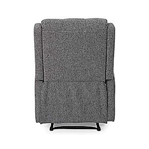 Great Deal Furniture Smith Traditional Upholstered Recliner, Charcoal Tweed