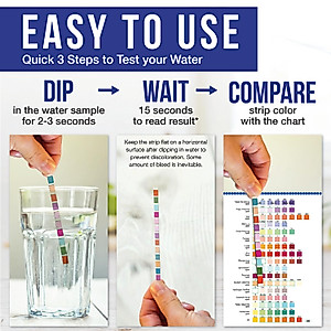 New 21 in 1 Water Testing Kits for Drinking Water - Home & Well Water Testing Kit for Hardness, Lead, Chlorine - Hard Water Test Kit for Tap, Pond, Pool, House - Funky Strokes Water Tester pH Strips