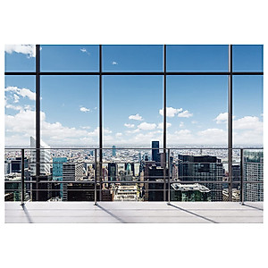 YYNXSY 7X5FT Office Backdrop for Video Conference Backdrop with Window Background Screen for Video ConferencingChildren Taking Photography Studio Background Holiday Party Birthday Party YY-1005
