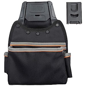 Klein Tools 55913 Tool Pouch, Tradesman Pro Modular Parts Pouch with Belt Clip works with Klein Click Lock Modular Wall Rack and Tool Belts