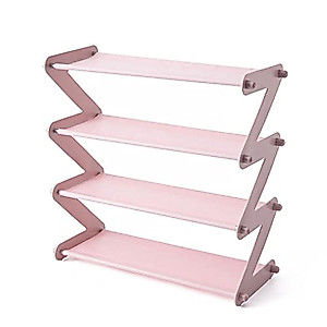 MFCHY Shoe Rack Assembly Z-Type Non-Woven Home Dormitory Bedroom Put Shoe Rack Assembly Shoe Rack (Color : Black, Size