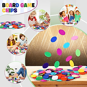 800 Pcs Plastic Poker Chips 1.45 Inch Game Chips Bulk Poker Card Game Chips 16 Colors Bingo Chips Blank Counting Chips for Adults Poker Game Counters Learning Math Counting Game Play