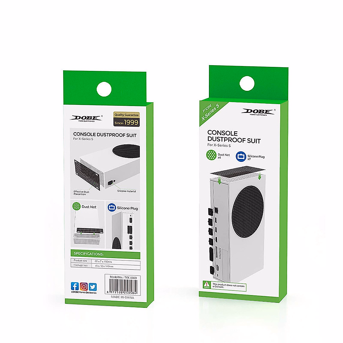 ECHZOVE Dust Plugs Compatible with Xbox Series S, Dust Filter Kit Compatible with Xbox Series S, Include 7 Silicone Series S Dust Protector and 4 PVC Series S Mesh Filter Covers