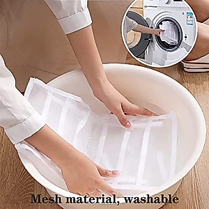 2 Pack Wardrobe Clothes Organizer, 9 Compartment Large Clothes Drawer Organizer Closet Divider with Handle, Widen Thicken Washable Foldable Clothes Storage Box for Jeans Pants Leggings Folded Clothes