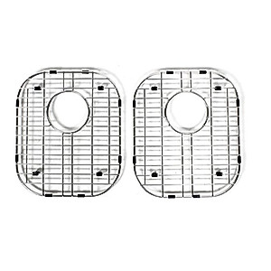 Starstar 50/50 Double Bowl Kitchen Sink Bottom Two Grids, Stainless Steel, 15.3" x 13"