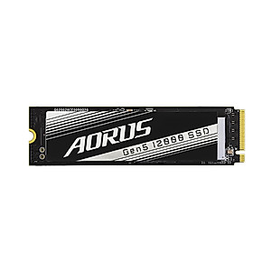 GIGABYTE AORUS Gen5 12000 SSD 2TB PCIe 5.0 NVMe M.2 Internal Solid State Hard Drive with Read Speed Up to 12400MB/s, Write Speed Up to 11800MB/s, AG512K2TB