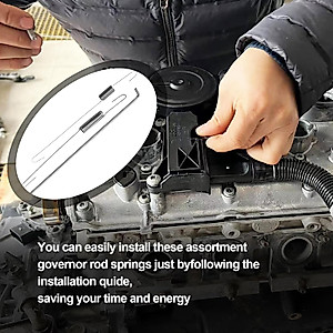 18 PCS Throttle Return Spring Linkage Kit, Carburetor Spring Classification Governor Connecting Rod Speed Control Spring Compatible with 168F, GX160, GX200, 170F, GX210 Honda Clone, Gasoline Engine