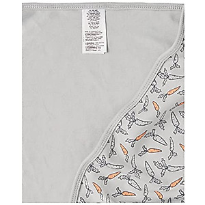 Amazon Essentials Baby Swaddle Blankets One Size, 3-Pack Grey Bunnies,