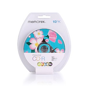 Memorex Designer CD-R Recordable Media, Asian Design, 700MB/80 Minutes, Pack of 10