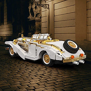 JMBricklayer Vintage Cars Building Blocks Sets 50101, Classic K500 Sports Car MOC Model Car Kits, Ideal Gifts for Teens Adults Girls Boys, Collectible Convertible Car Display Model(868 Pieces)