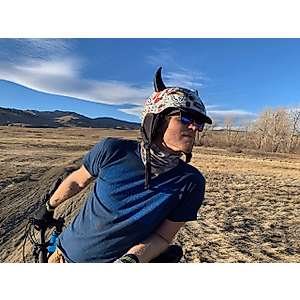 Helmet Flair MagNeatOhz Large Black Horns for Helmet | Made in USA | Helmet Accessory for Motorcycle Helmet, Bike Helmet, Ski Helmet | Magnetic & Interchangeable | Pair (Helmet Not Included)