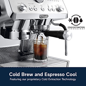 De'Longhi La Specialista Opera Espresso Machine with Cold Brew, Commercial-style Steam Wand for Latte, Cappuccino, Built-in Grinder, EC9555M