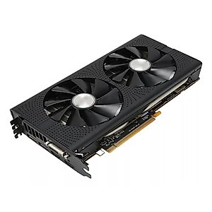 XUANMO AMD Radeon RX580 2048SP 8g Gpu Video Gaming Amd graphics card GDDR5 256-Bit Pc Gaming Video Card AMD 2XDP HDMI PCI Express 3.0 with Freeze Fan Stop for Desktop Computer Gaming Gpu