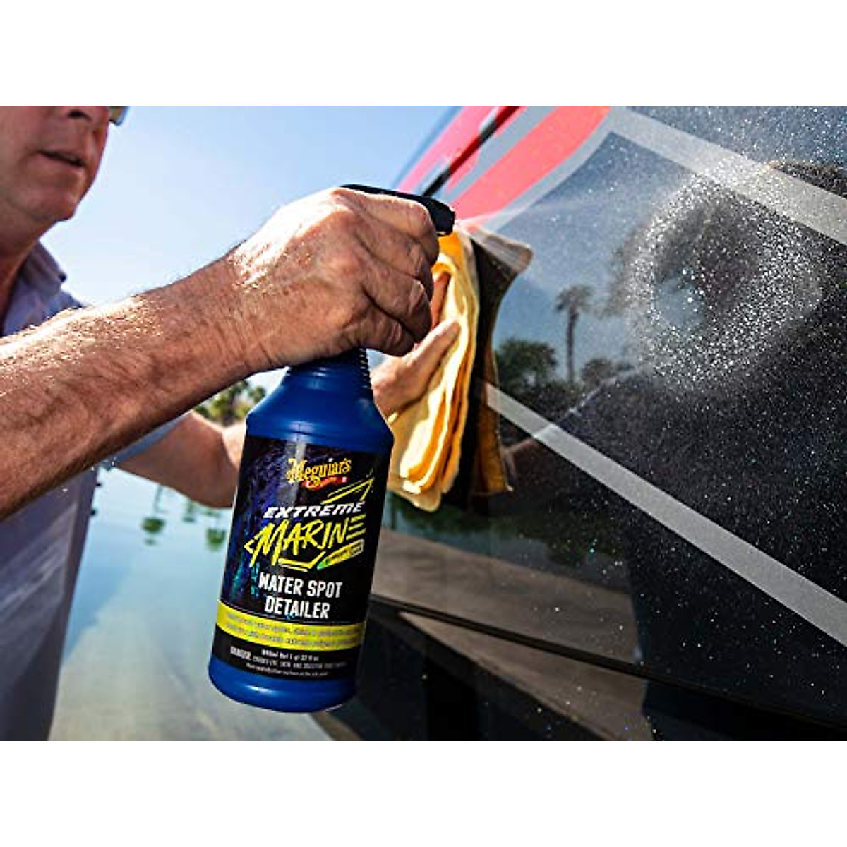 Meguiar's M180232 Extreme Marine Water Spot Detailer - 32 Oz Spray Bottle