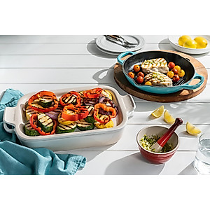 Le Creuset Stoneware Rectangular Dish with Platter Lid, 14 3/4" X 9", Artichaut