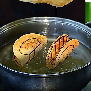 Yaoxianwu Taco Shell Mold Stand - Stainless Steel Tacos Shells Maker for Baking, Fryer or Air Frying Make Crispy Flat-Bottom Tacos Shells Holder Stand Tortilla Maker at Home (Pack of 2 Sets)