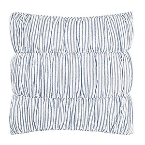 Laura Ashley Comforter Set Reversible Cotton Bedding, Includes Matching Shams with Bonus Euro Shams & Throw Pillows, King, Nora Blue/Yellow/Green/White