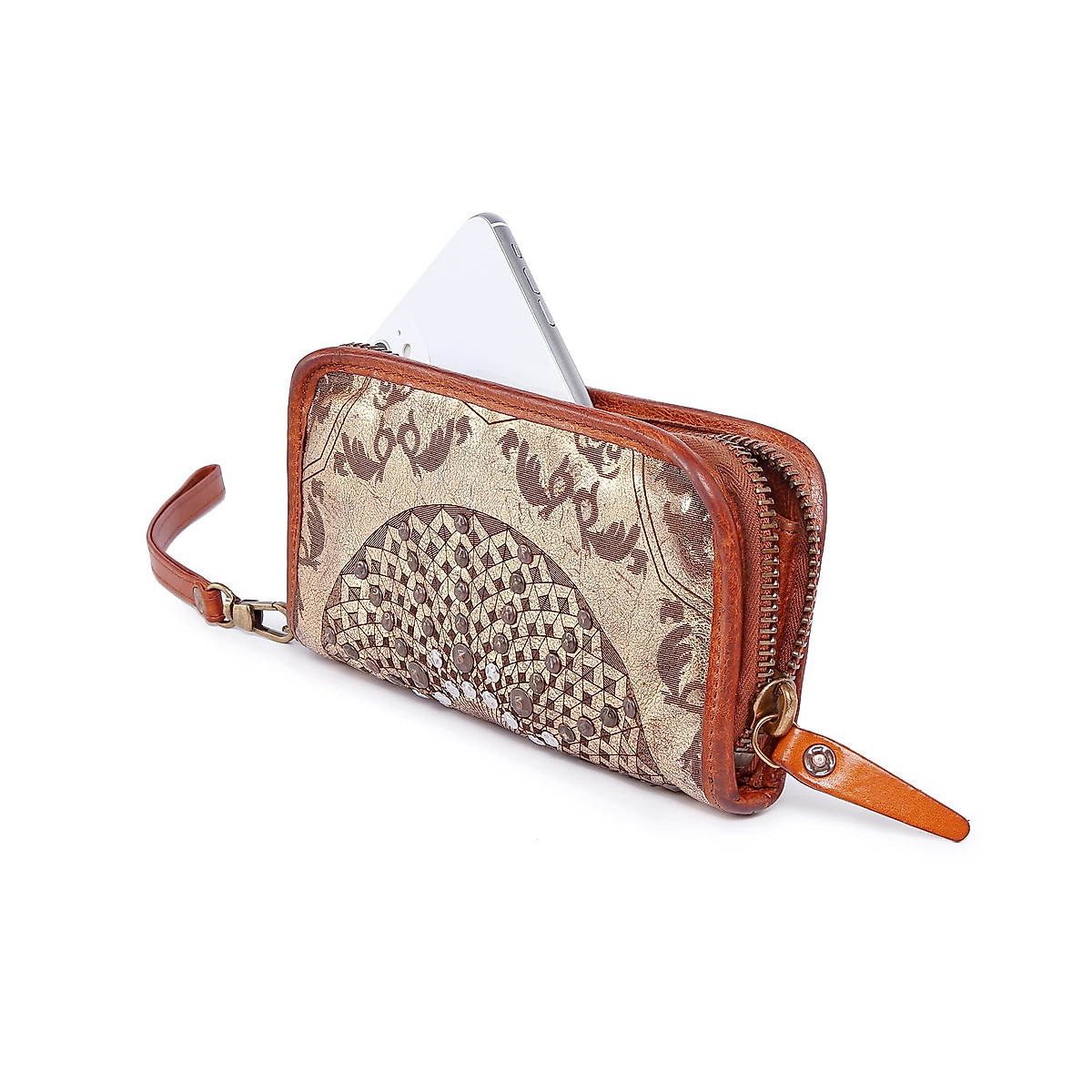 OLD TREND Genuine Leather Golden Mola Clutch