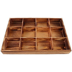 Box Desktop Retro Multi-grid Tea Containers for Tea Bags Tea Bags Organizer Tea Storage Organizer for Tea Bags Tea Organizer for Cabinet Tea Bag Storage Organizer Tea Bag Holder