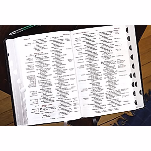 NIV, Thompson Chain-Reference Bible, Large Print, European Bonded Leather, Black, Thumb Indexed, Red Letter, Comfort Print