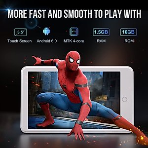 MP3 Player with Bluetooth and WiFi，MECHEN 3.5" Full Touch Screen Mp3 Mp4 Player with Speaker，Android Portable Digital HiFi Sound Music Player with FM Radio,Recorder, Ebook,Browser. (H1-White)