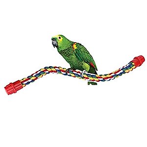 Parrot Rope Perches Parrot Climbing Ropes Parrot Swing Toys Parrot Spiral Standing Toys Parrot Cage Toys (M )