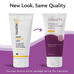 TriLASTIN SR Vit. Infused Intensive Stretch Mark & Scar Cream for Pregnancy - 5.5 Oz, Cocoa Butter Scar Treatment, Hypoallergenic & Paraben-Free - Moisturizing Lotion for Women