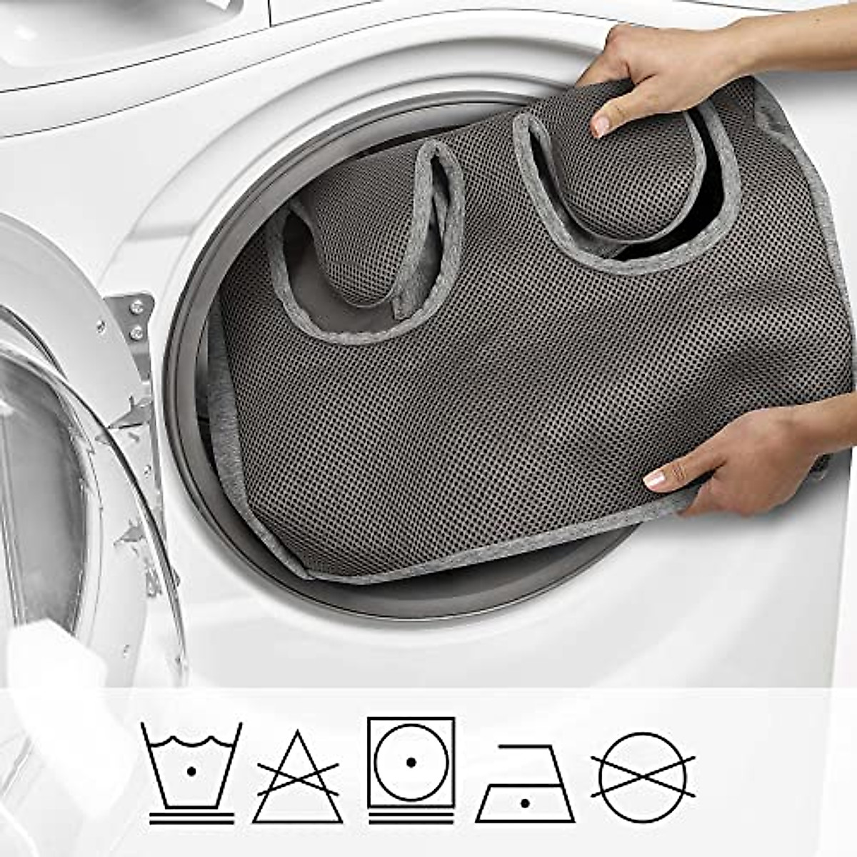 Boppy Compact Shopping Cart Cover, Antibacterial Treated, Gray Heathered with Storage Pouch, Easy-on Stretch Fabric for Single and Wide Shopping Carts, Highchairs and Playground Swings, 6-48 Months