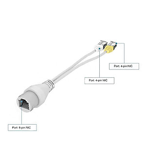 Cqenpr PoE Combiner/Mux, PoE Synthesis Separation,Support IEEE802.3af/at Protocol, Max Transmission 130M, Electronic Isolation.