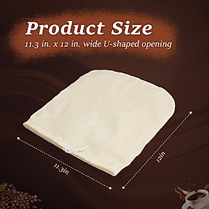 PalpitateC Cold Brew Coffee Bag Compatible with Toddy Cold Brew Systems, Mason Jars, Pitchers Cold Brew Maker, for 12" x 11" Cotton Reusable Coffee Filter Bag with Drawstring (1 Pack)