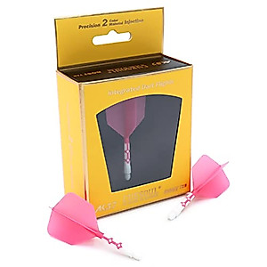 CUESOUL ROST T19 Integrated Dart Shaft and Flights 28mm Pink Big Wing Shape-Say Goodbye to Falling Dart Flight