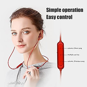 ESSONIO Neckband Bluetooth Headphones Bluetooth Headphones Wireless air Neckband Bluetooth Headphones with HD Microphone and Noise Reduction Headphones for Sport