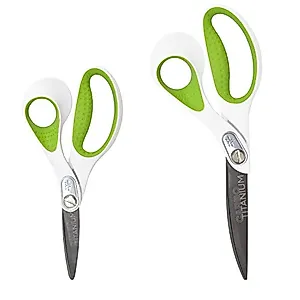 Westcott 7" and 9" Carbo-Titanium Bonded Fabric Scissors, Bent, Combo Pack (16446)