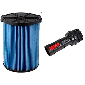 Ridgid, 72952, Vacuum Filter, VF5000, 2-Stage & WORKSHOP Wet/Dry Vacs Vacuum Diffuser WS25025A 2-1/2-Inch Diffuser Shop Vacuum attachment For Shop Vacuums , Black