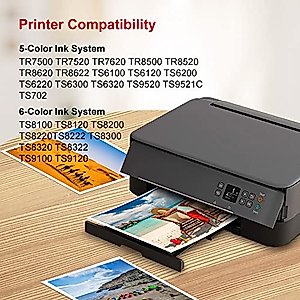 PGI-280XXL CLI-281XXL 5 Color Value Pack Replacement for Canon 280 281 Ink Cartridges to use with Canon TR8520 TR7520 TR8620 TS9120 TS6320 TS6220 TS6120 TS702 TS8120 TS8220 TS8320 Pinter (5 Pack)