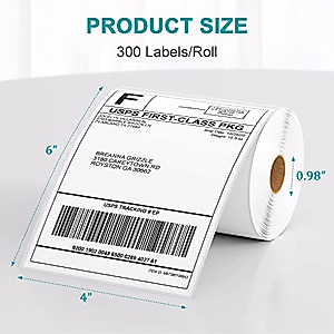 Tordorday USB Thermal Label Printer for Shipping Packages, 4x6 Thermal Labels (2 Rolls)