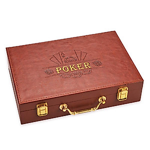 ZOOCEN Classic Poker Chips Set 11.5 Gram Chips, 2 Decks of Playing Cards Poker Set