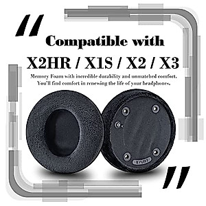 ZIXUANCUSHION X2 Earpads Replacement Philips Audio Fidelio X2 Ear Pads Compatible with Fidelio X2HR, X2, X1S Over-Ear Headphones - Velour Ear Cushions