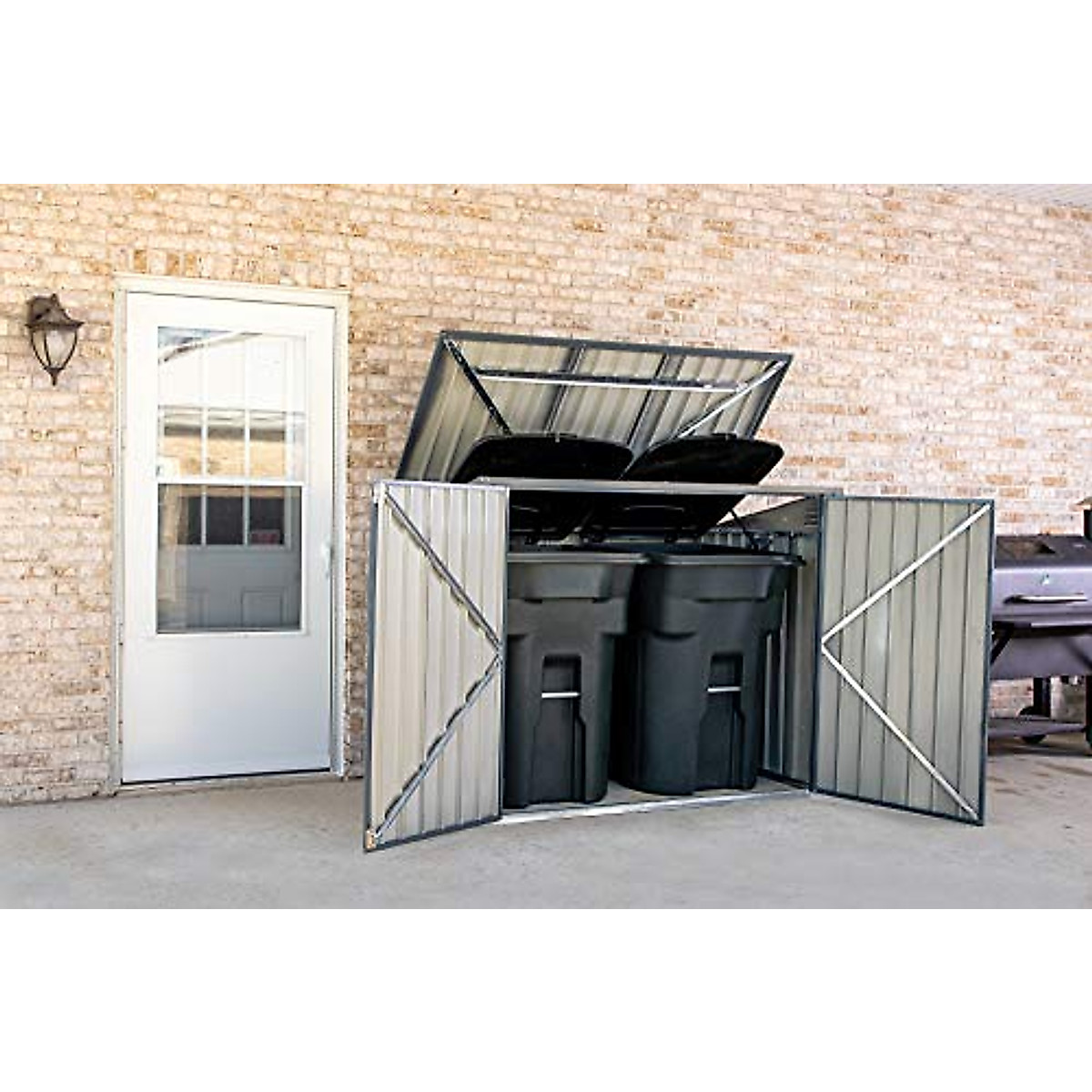 ARROW 6' x 3' Storboss Horizontal Outdoor Padlockable Steel Storage Shed, Charcoal