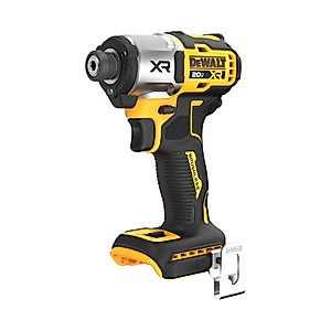 DEWALT 20V MAX XR Impact Driver, Brushless, 1/4"", 3-Speed, Bare Tool Only (DCF845B), Yellow, Black (Renewed), Black,yellow
