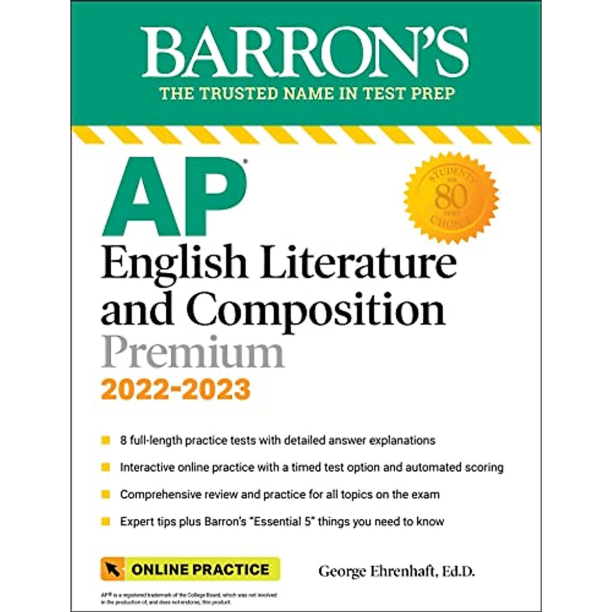AP English Literature and Composition Premium, 2022-2023: 8 Practice Tests + Comprehensive Review + Online Practice (Barron's AP)